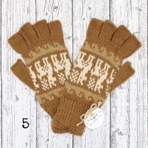 Alpaca Mittens, Peruvian Mittens, Fingerless Mitts, Alpaca Fingerless ...