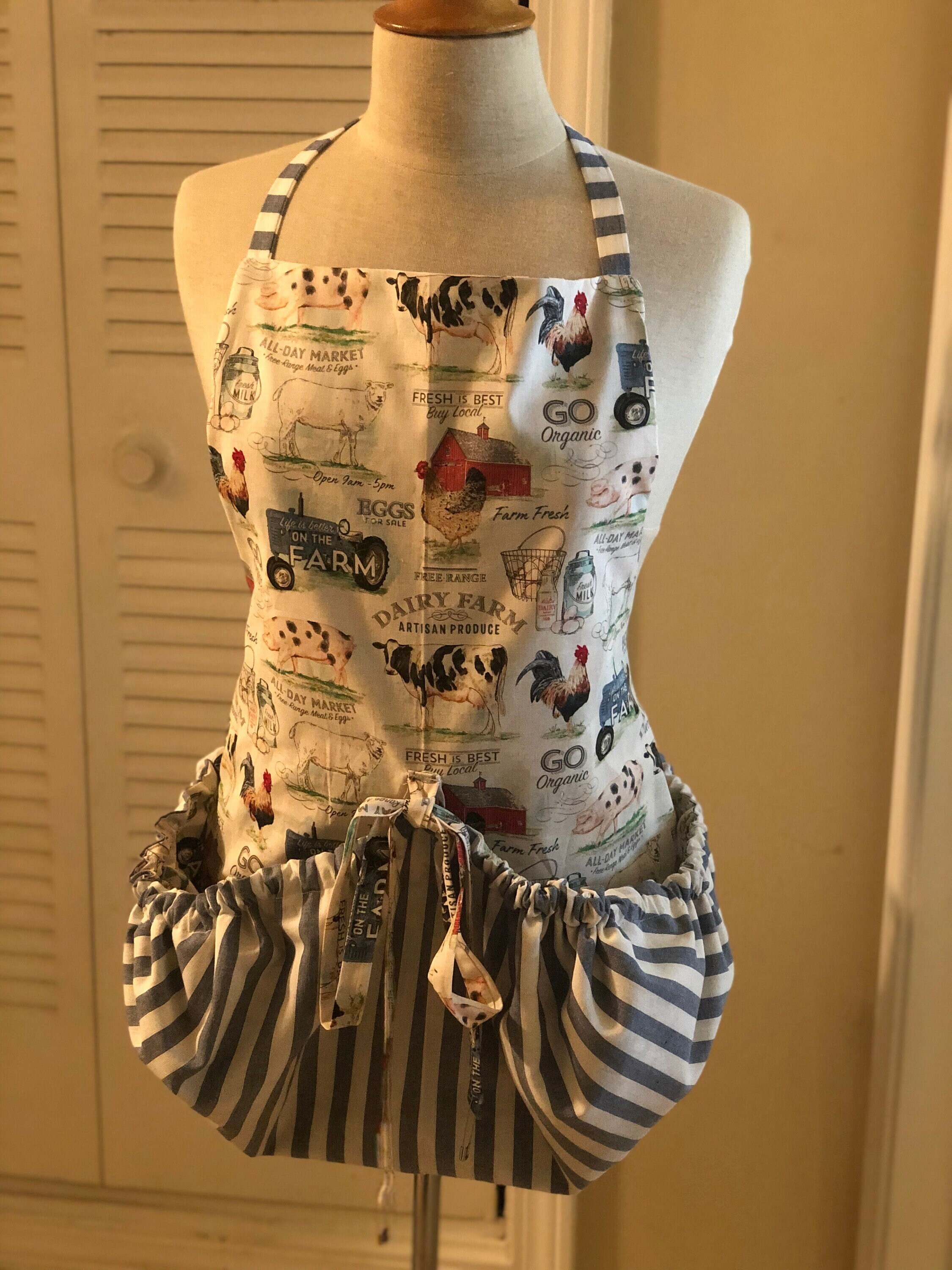 Full Length Gathering Apron-foraging Apron-farm - Etsy