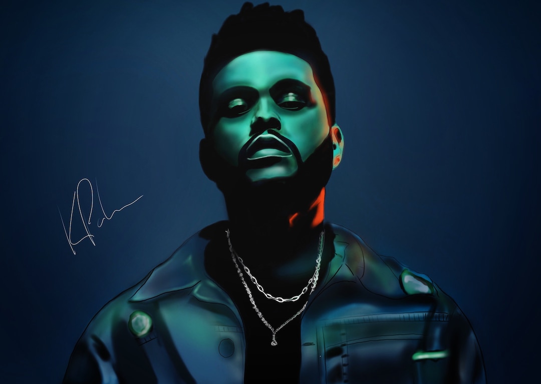 The Weeknd Digital Portrait - Etsy