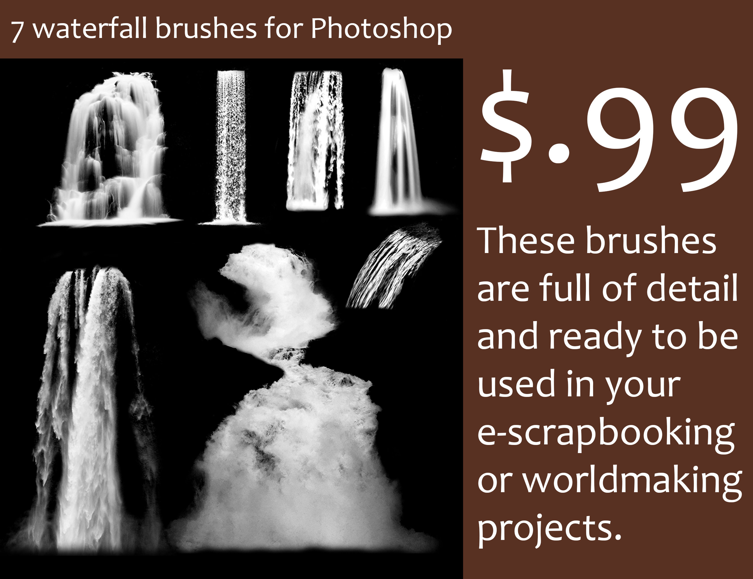 Waterfall Brushes for Photoshop - Etsy