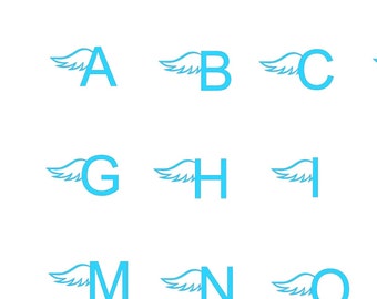 Angel Wing Letters - Etsy