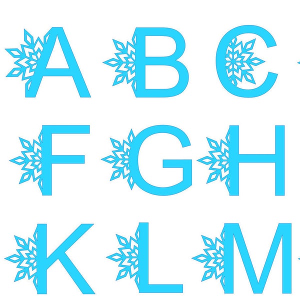Snowflake Letters - Etsy