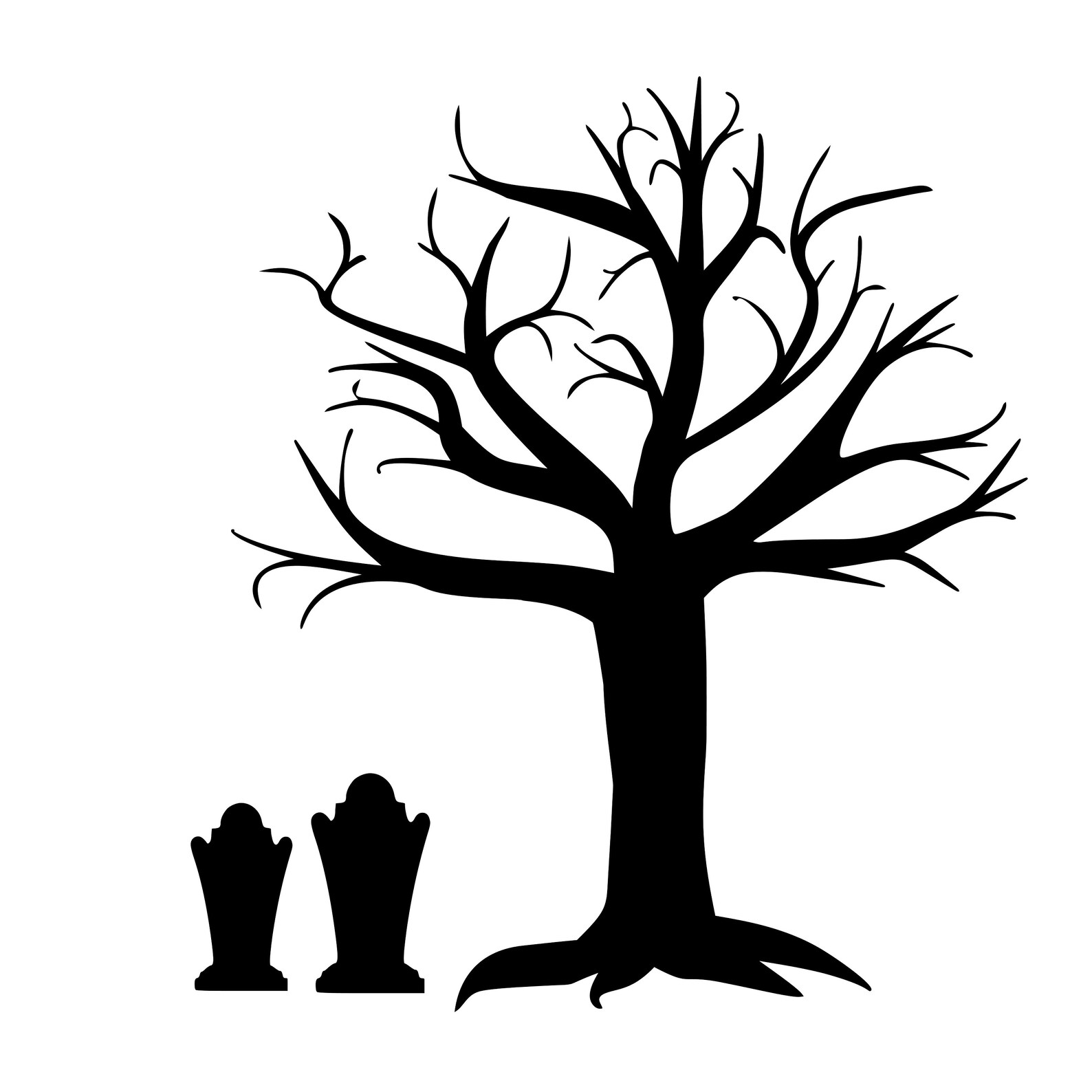 Bare Creepy Family Tree For You To Fill In Yourself Svg Empty Tree Etsy