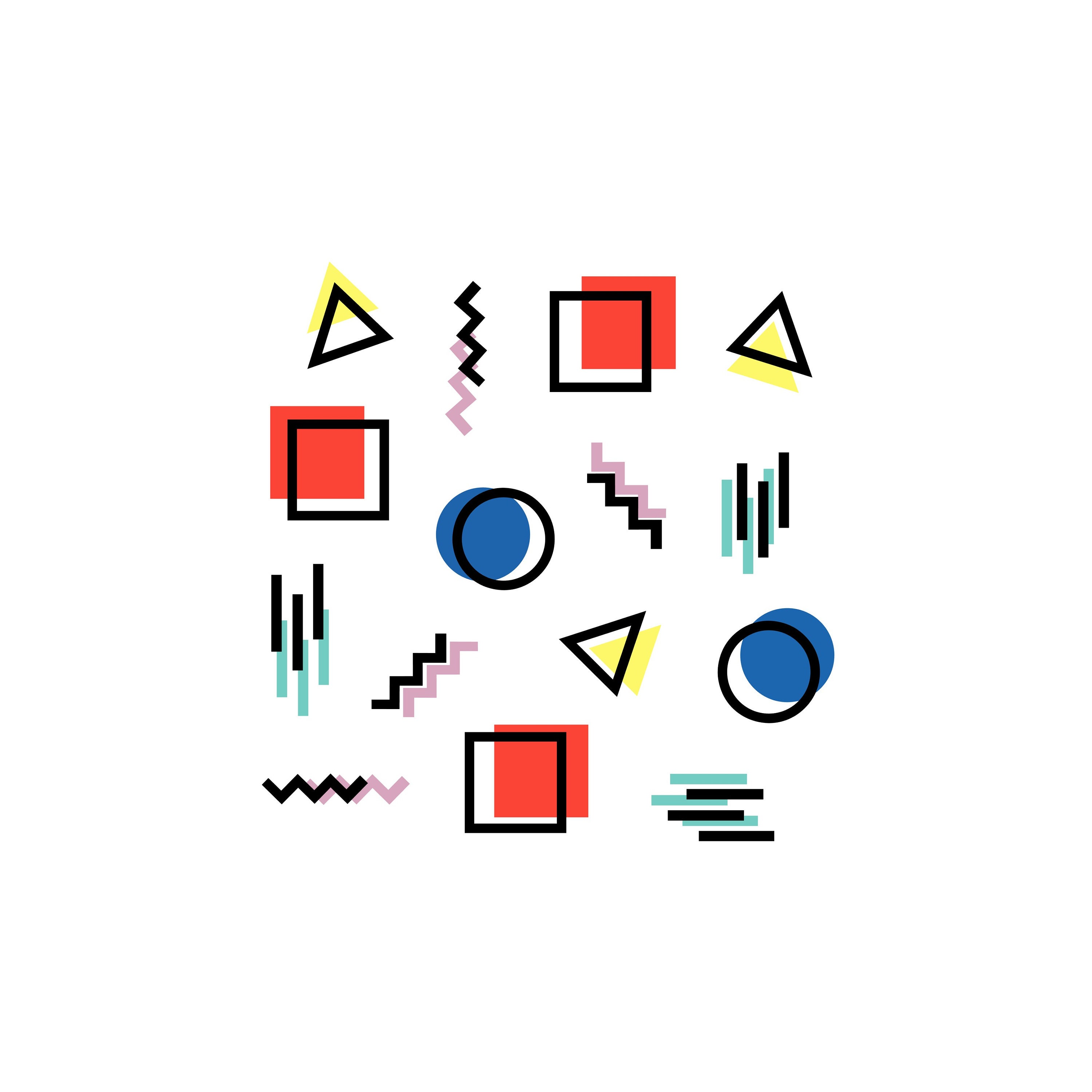 SVG Retro Shapes ... Bedroom Decor 80's Kitchen Decals - Etsy