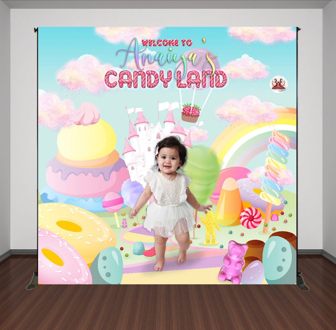 Pastel Candy Land Themed Backdrop - Etsy