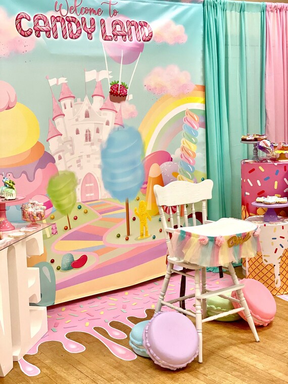 Pastel Candy Land Themed Backdrop - craibas.al.gov.br