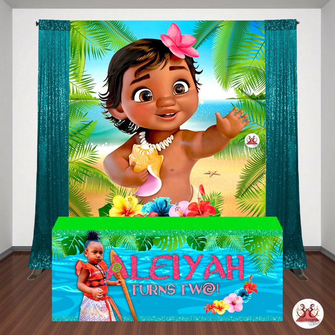 Moana Inspired Backdrop and Table Banner Combo - Etsy