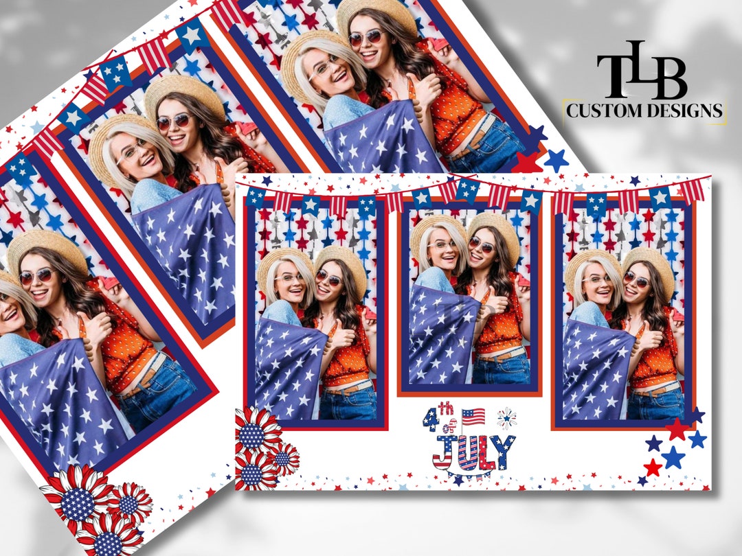 Fourth of July Photo Booth Template - Etsy