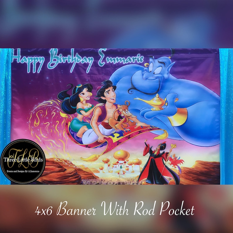 Aladdin/Jasmine Custom Vinyl Banner Decorations Events | Etsy