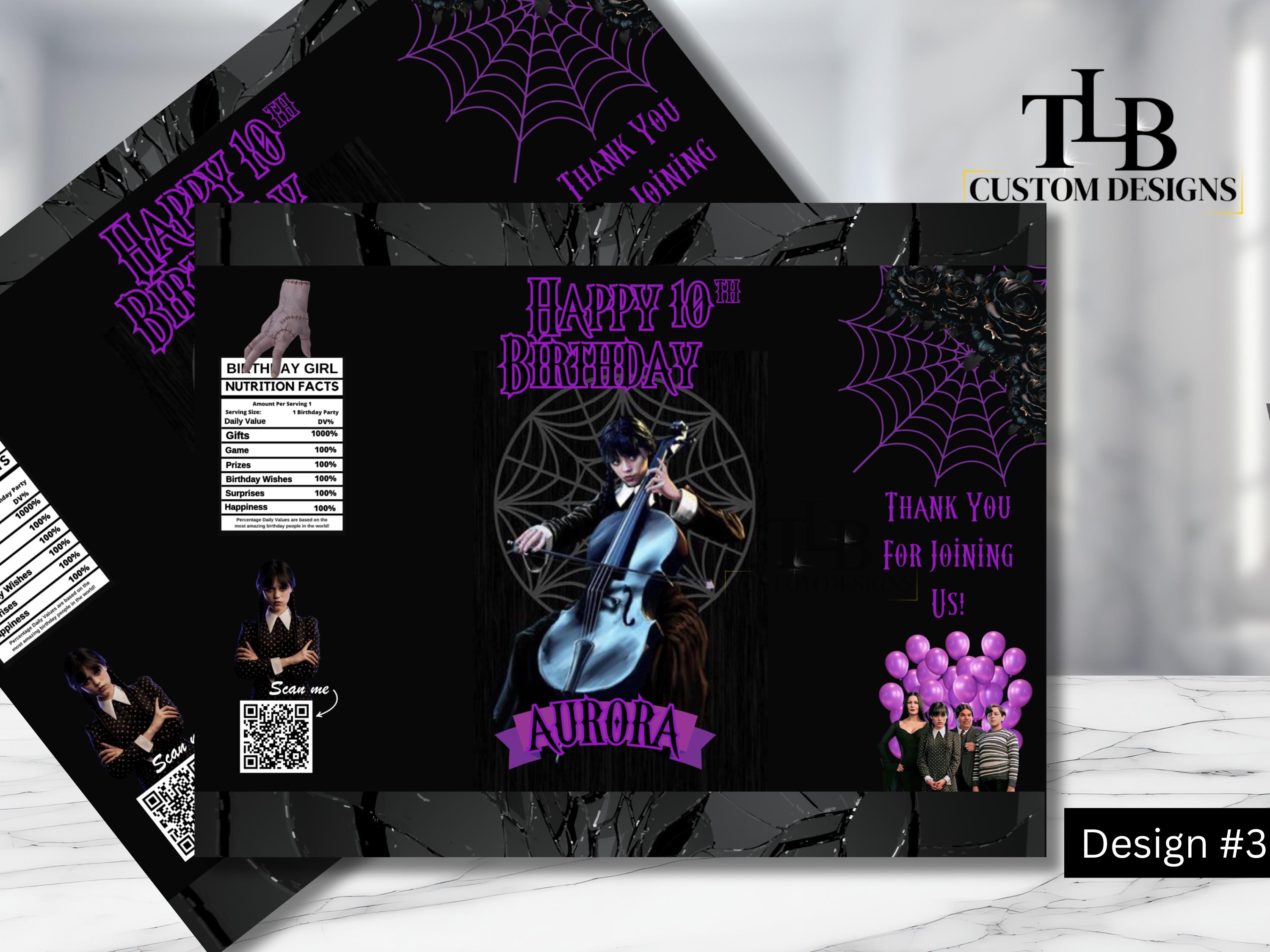 Wednesday Addams Chip Bag, Chip Wrappers, the Addams Family, Party ...