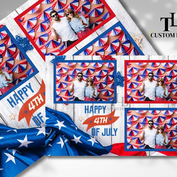 Fourth of July Photo Booth Template - Etsy