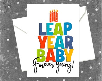Leap Year Birthday Card - Etsy