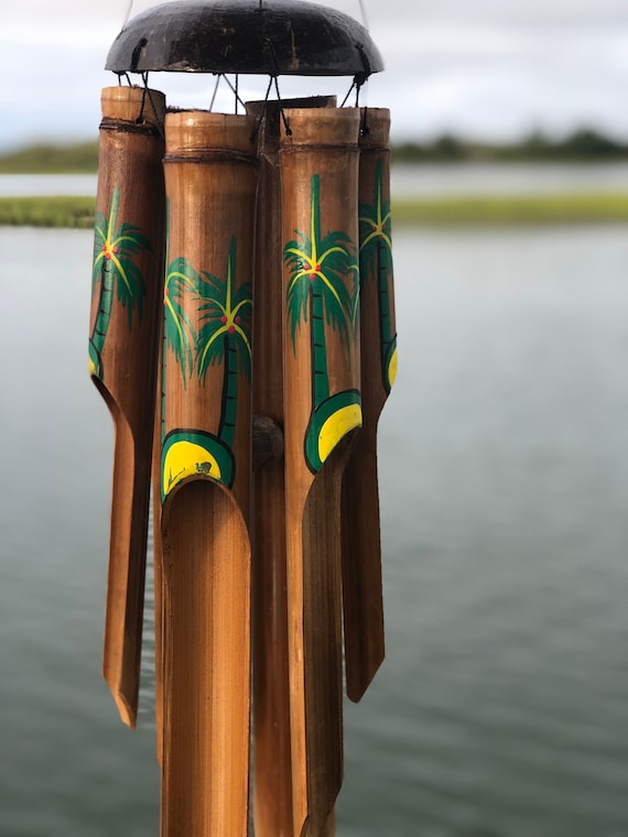 Wind Chimes Coconut / Bamboo Outdoor. OCRACOKE ISLAND - Etsy