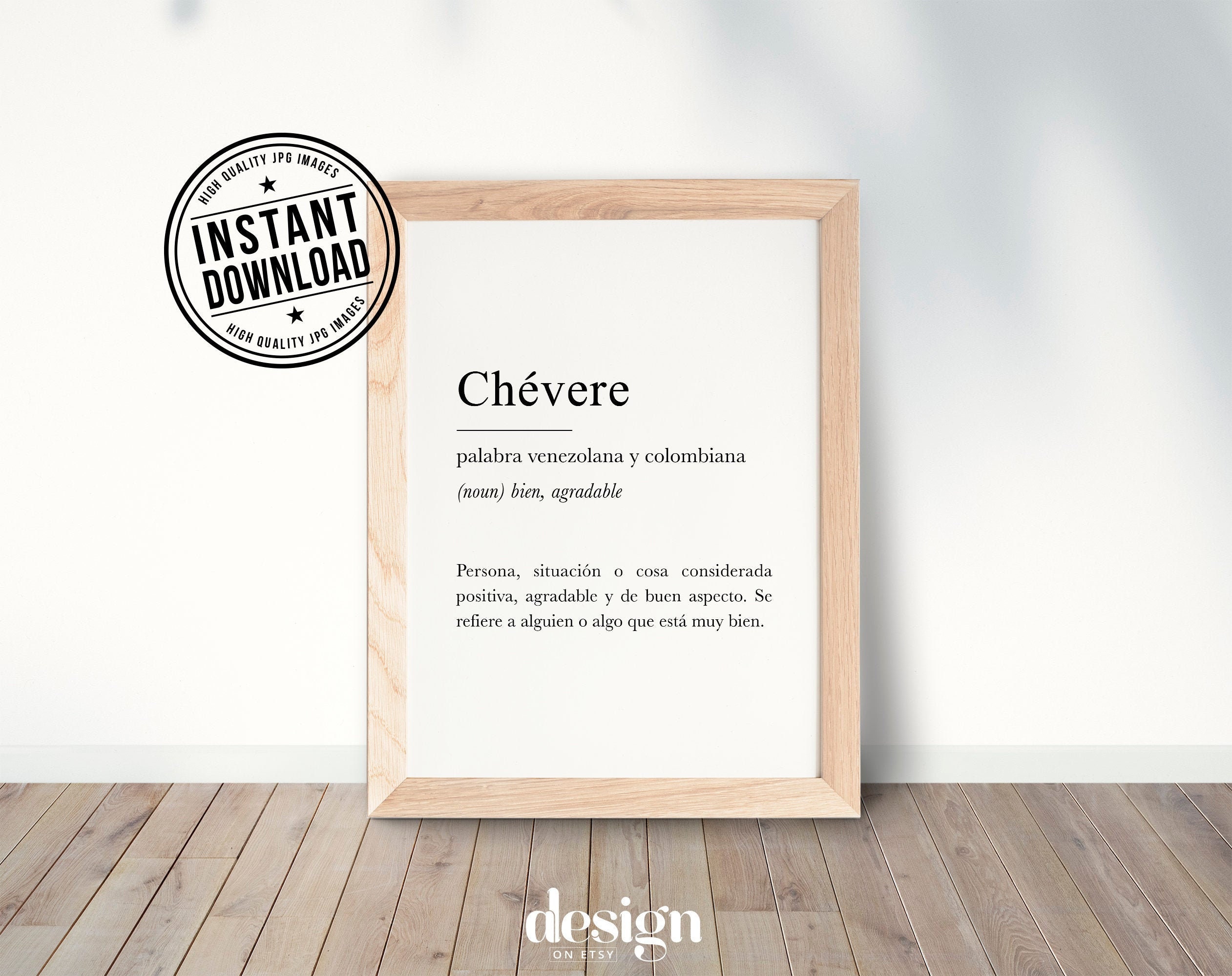 CHÉVERE Diccionario Venezuelan-colombian Definition With | Etsy