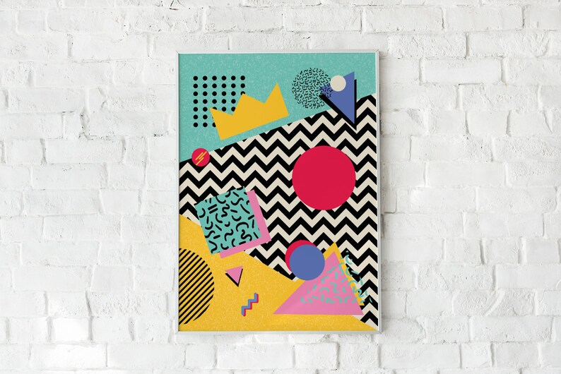 90s RETRO ART, Imprimible, Printable Digital Poster, Instant Download ...