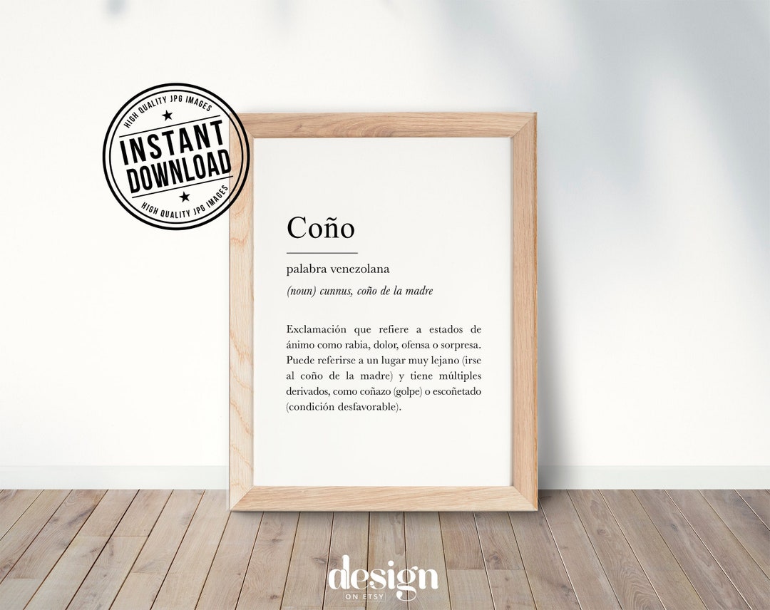 COÑO Diccionario Venezolano, Venezuelan Definition With White ...