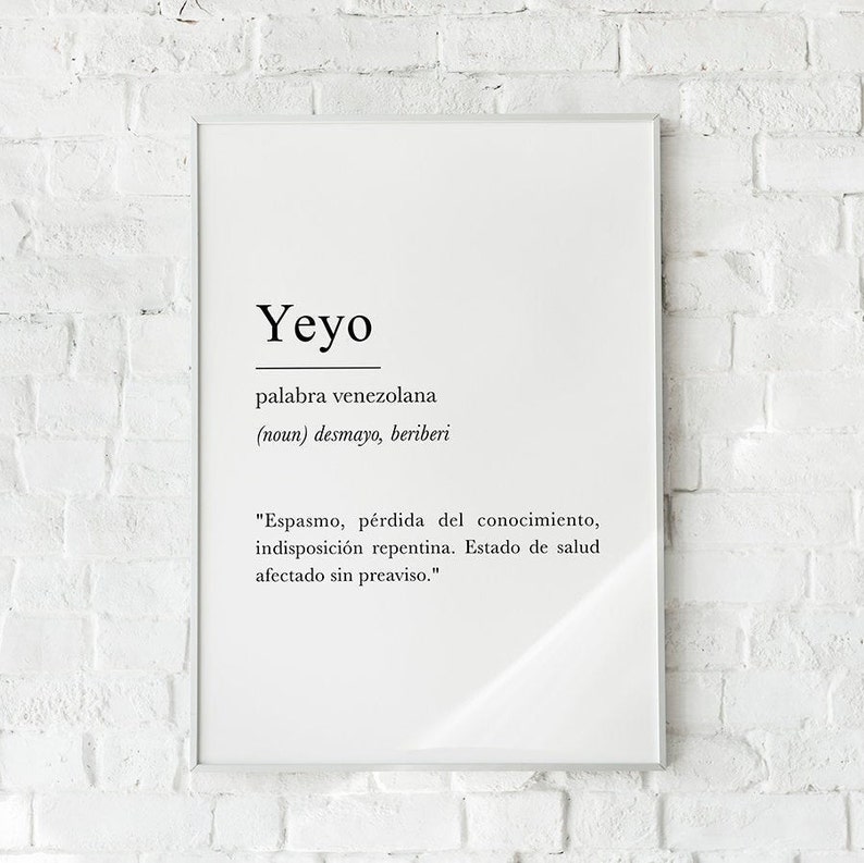 YEYO Diccionario Venezolano, Venezuelan Definition With White ...