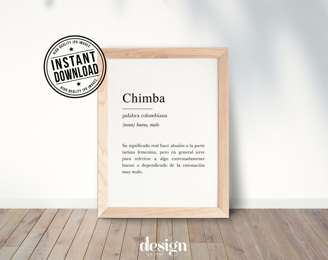 CHIMBA Diccionario Colombiano,colombian Definition With White ...