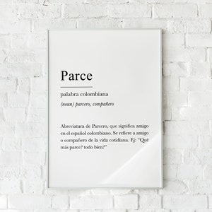 PARCE Diccionario Colombiano, Colombian Definition With White ...