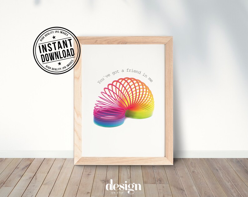 SLINKY, Colorful, Imprimible, Printable Digital Poster, Instant ...