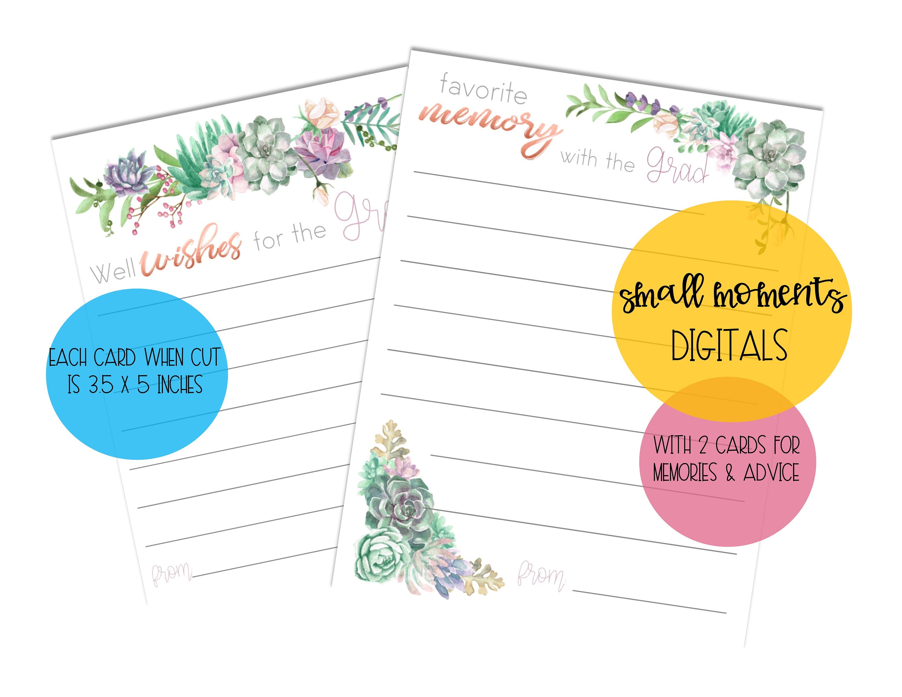 Succulent Theme Graduation Party Signs, Succulent Floral Party ...