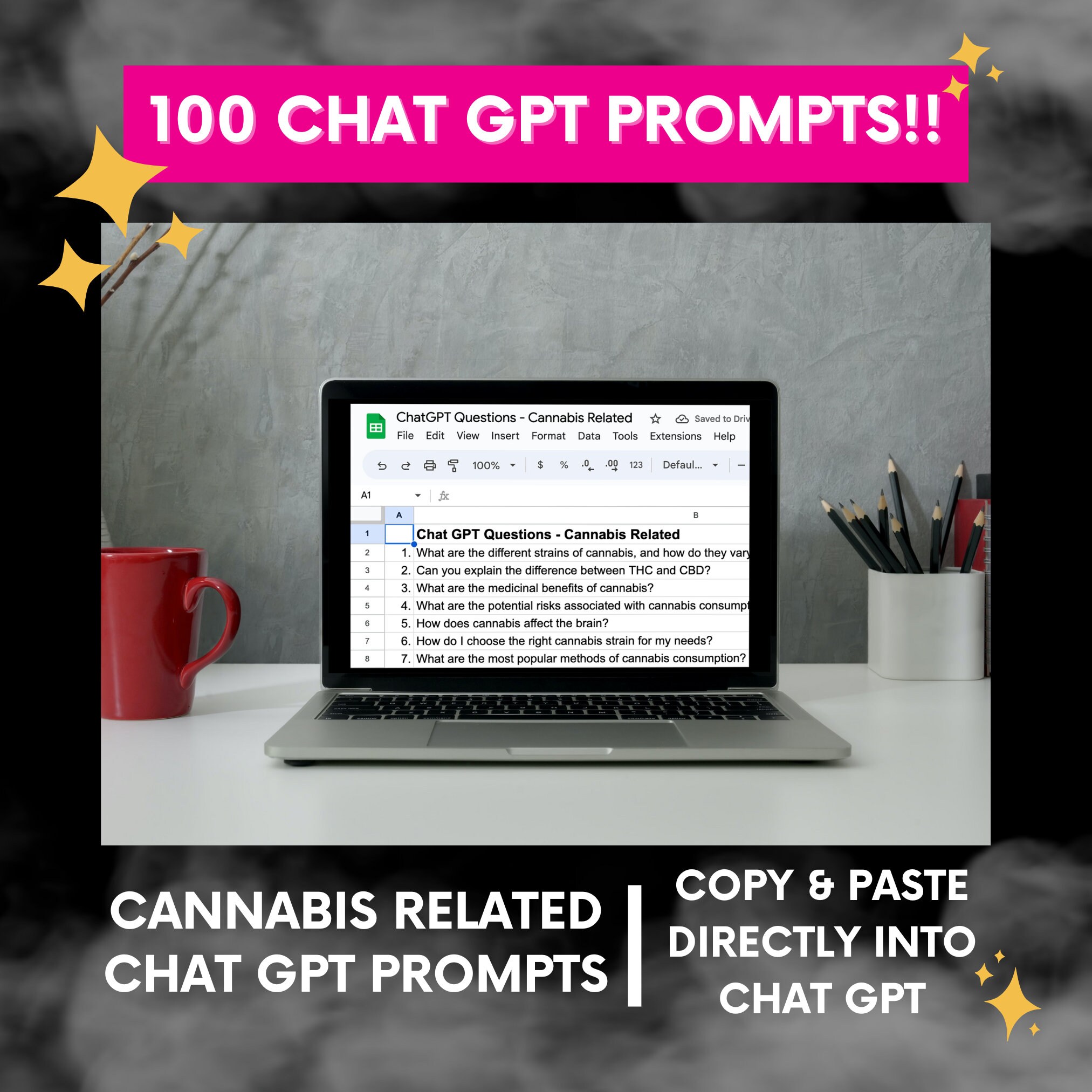 Cannabis Chat GPT Prompts Smoke Edibles Digital Instant Download PDF ...