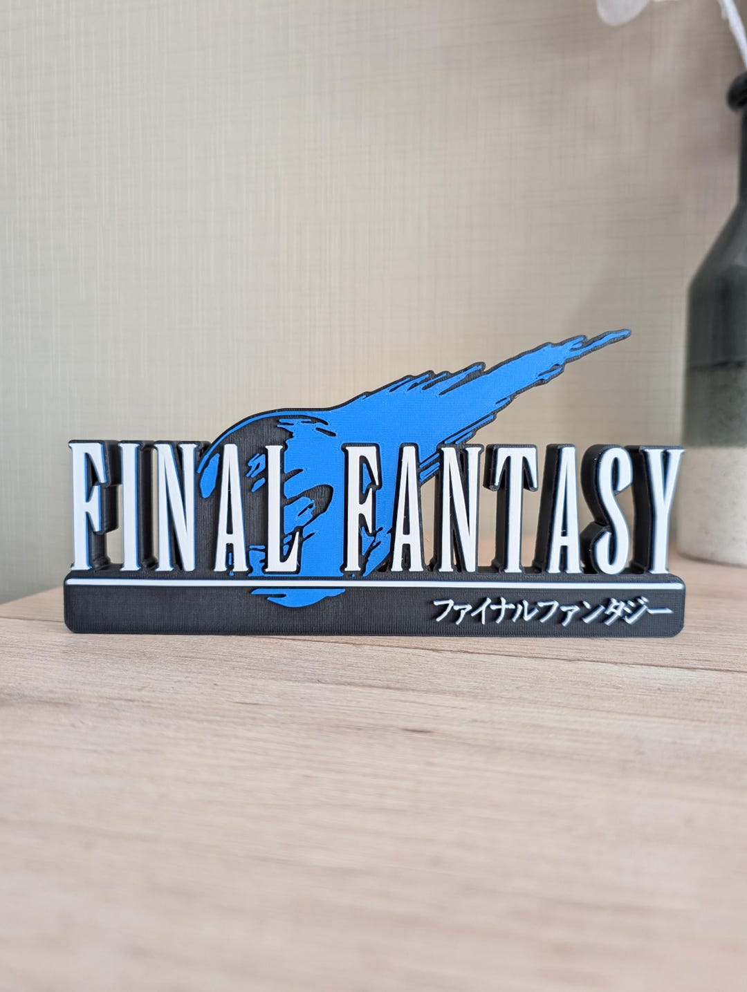 Final Fantasy Decorative Logo 20x10cm Fanart - Etsy