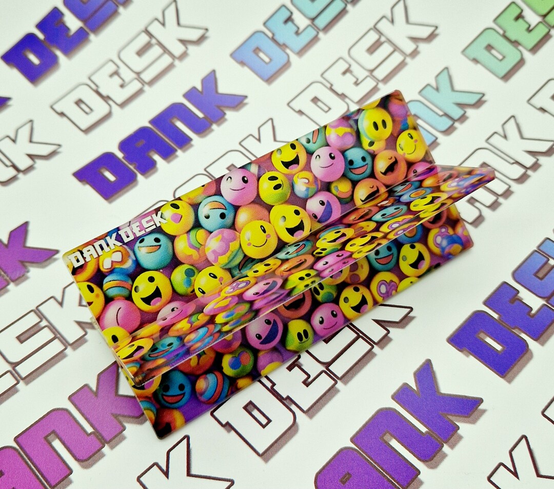 Smiley Happy Face Colourful Dank Deck Rolling Stand X Tabler Plank Tray ...