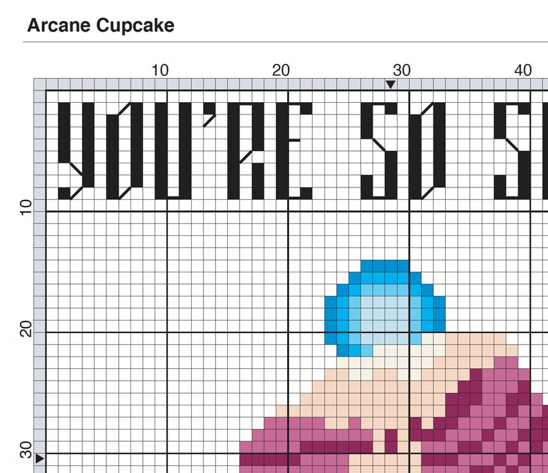 Arcane Cupcake Cross Stitch Pdf Pattern - Etsy