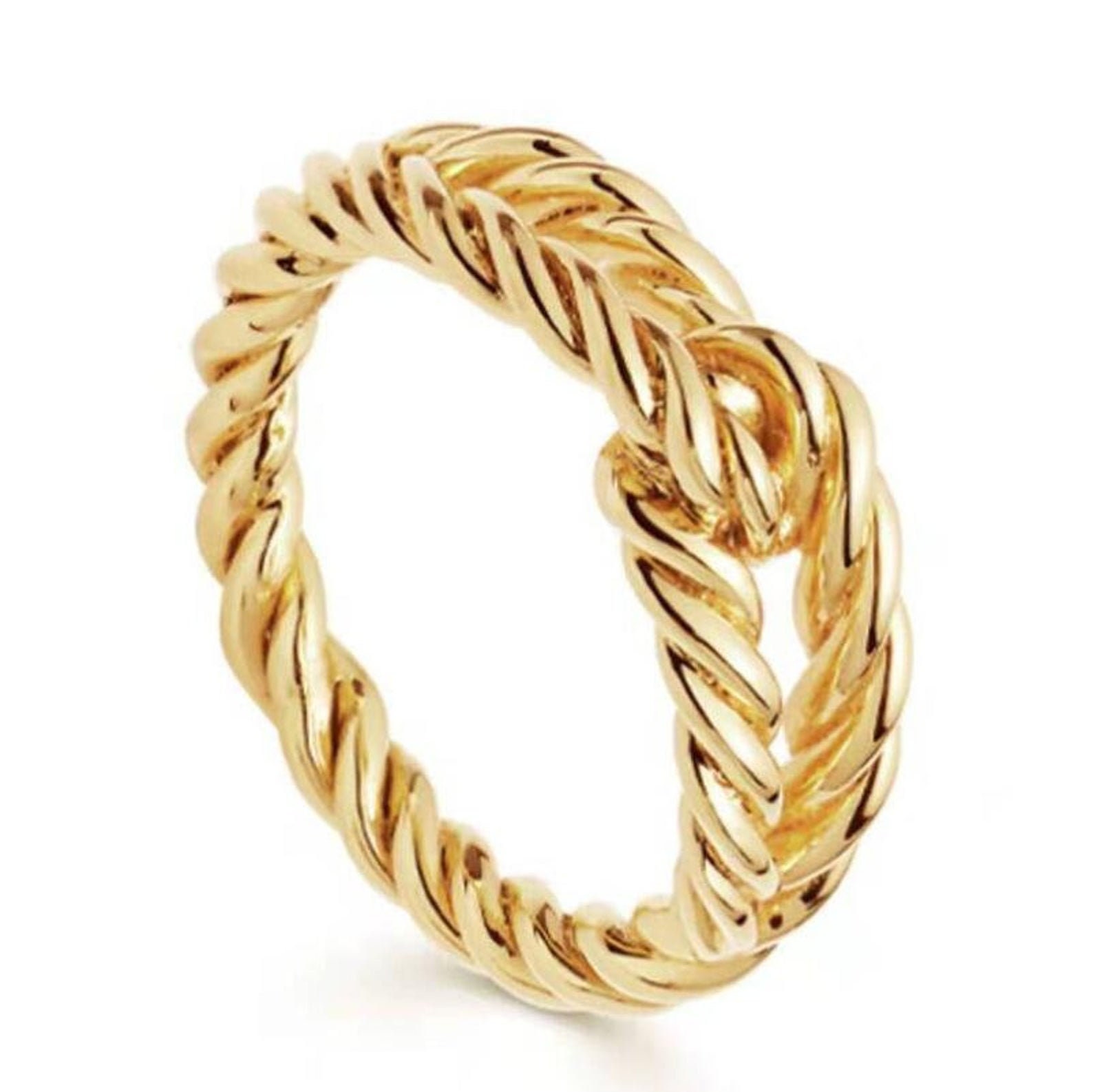 ALI RING 18K Gold Plated Bold Dome Ring Band Ring - Etsy