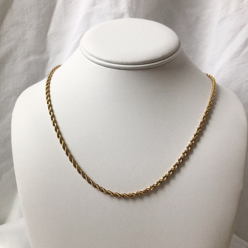 ANA TWISTED CHAIN 18K Gold Rope Chain Necklace Choker Chunky | Etsy