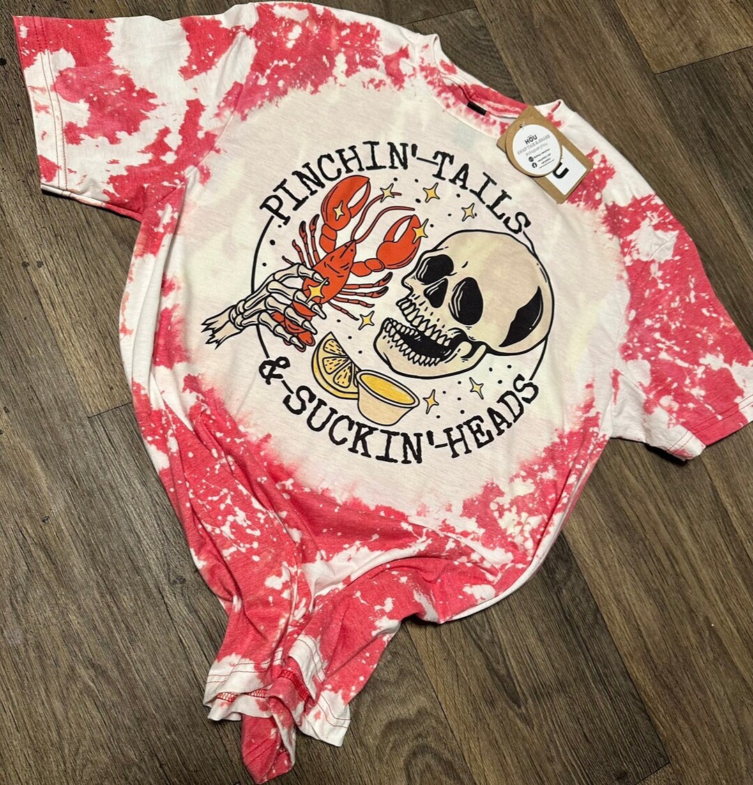 Bleached Crawfish Skull Tee - Crawfish Season - Pinchin Tails ...