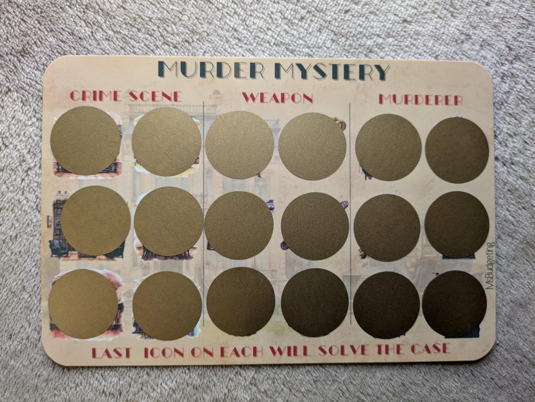Murder Mystery Scratch off Savings Challenge - Etsy