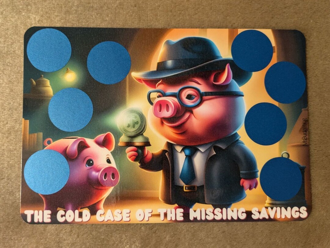 Cold Case piggy Investigator Scratch off Savings Challenge - Etsy