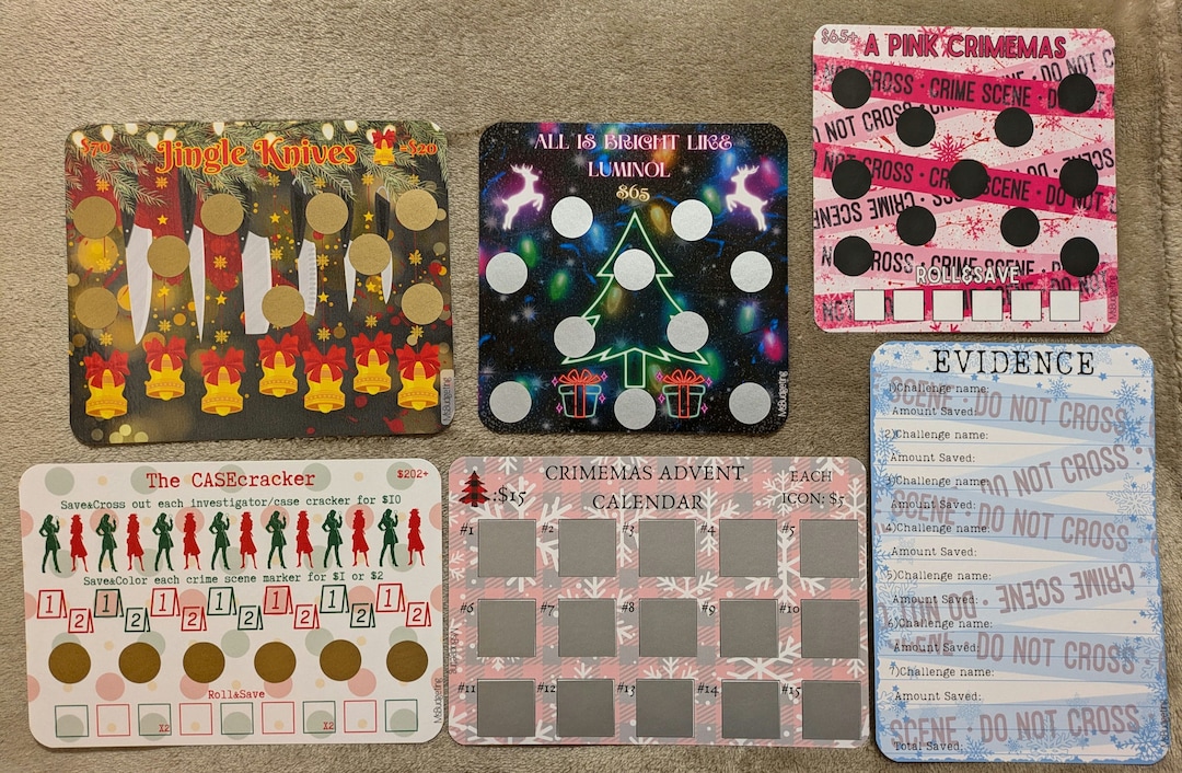 True Crime christmas/crimemas Edition Savings Challenges Bundle - Etsy