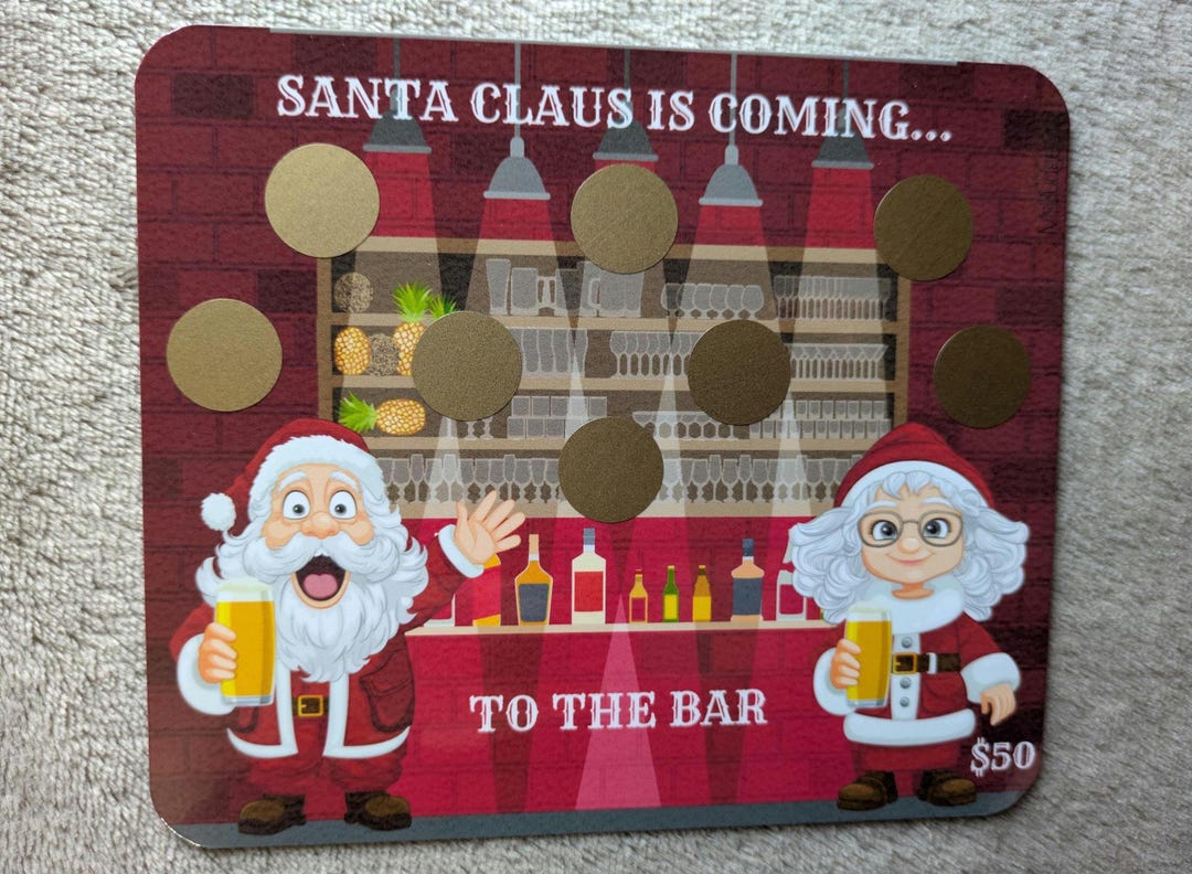 Santa Claus Scratch off Savings Challenge - Etsy