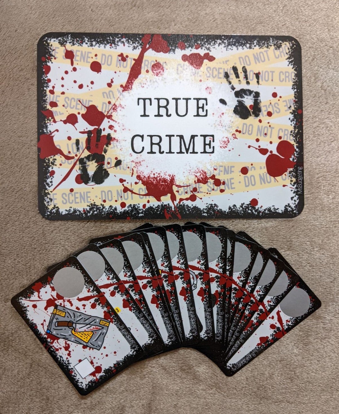 True Crime (mystery) Scratch Off/roll&save Savings Challenge Card Set ...