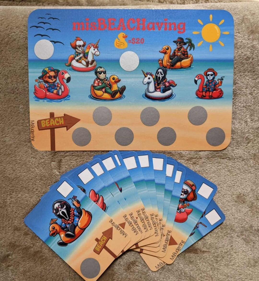 Misbeachaving Scratch Off/roll&save Savings Challenge Set - Etsy