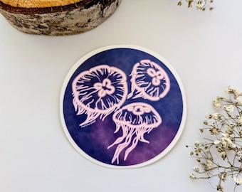 Moon Jellyfish Sticker - Etsy