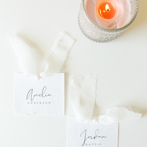 Printed Name Cards | Handmade Paper - Etsy