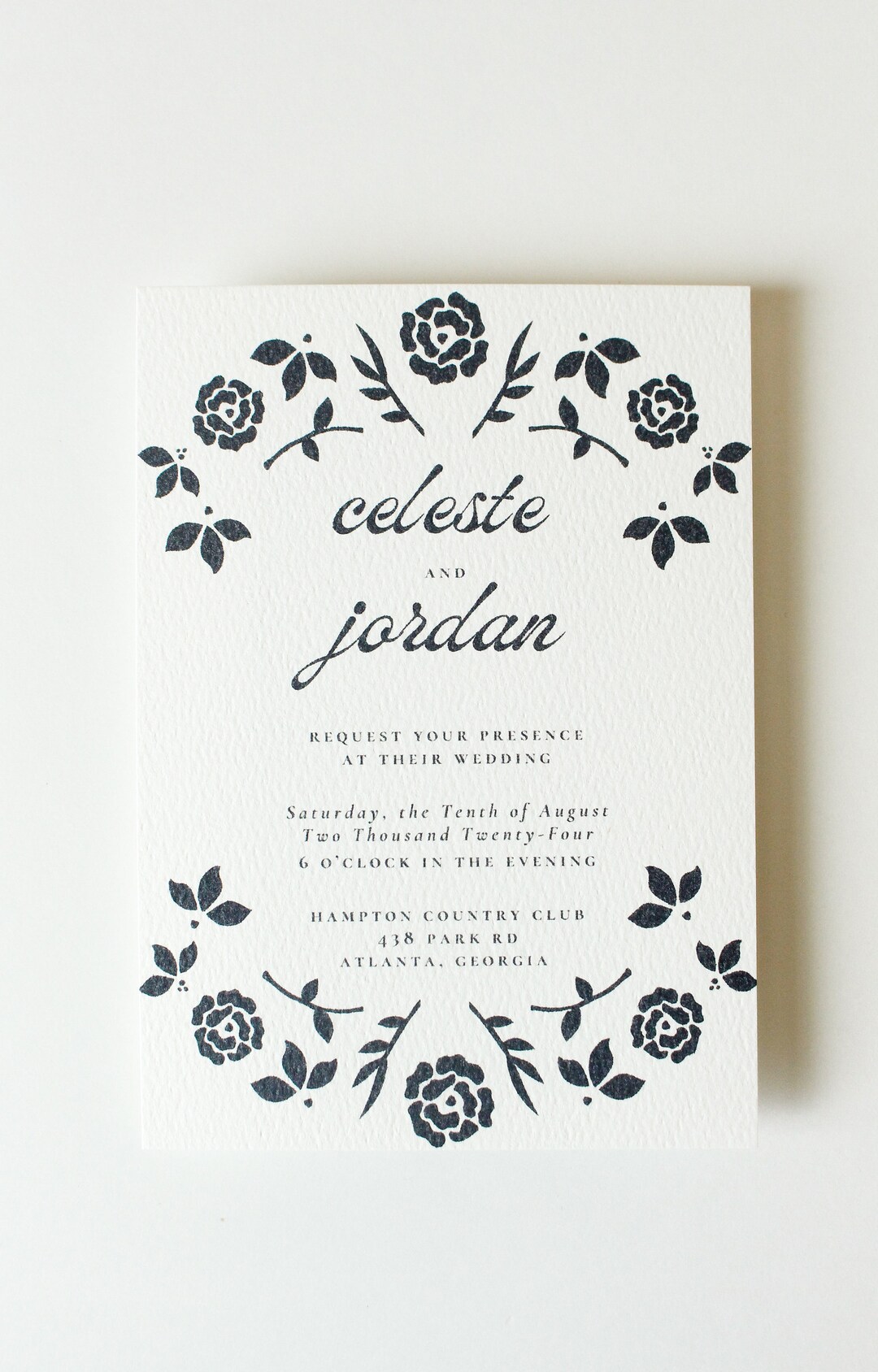 Celeste Printed Wedding Invitation Set - Etsy