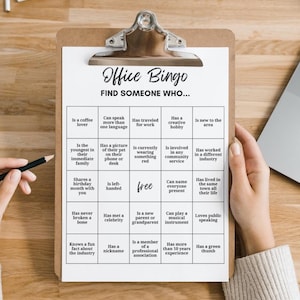 Coworker Bingo Printable Team Building Games, Office Bingo, Icebreaker ...