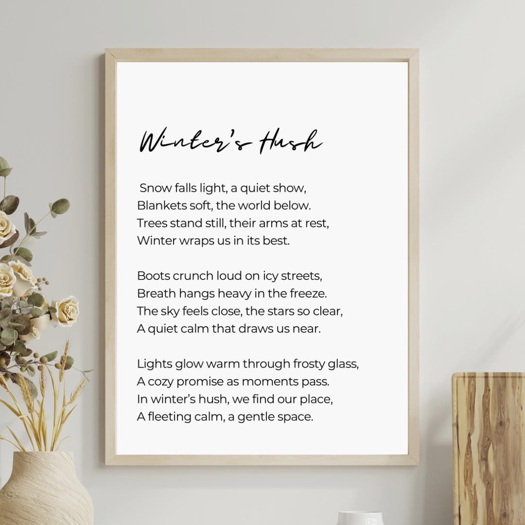 Winter Poem | February Poem Snow Poem Sweet Inspirational Quotes a Poem ...