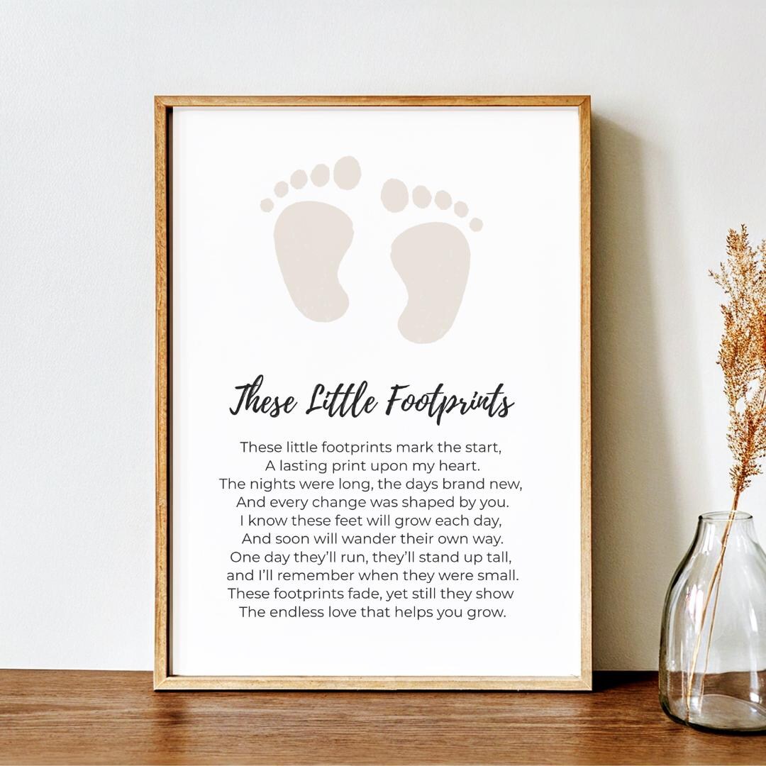 DIY Baby Footprint Art | Baby Footprint Poem for Unique Baby Room Decor ...