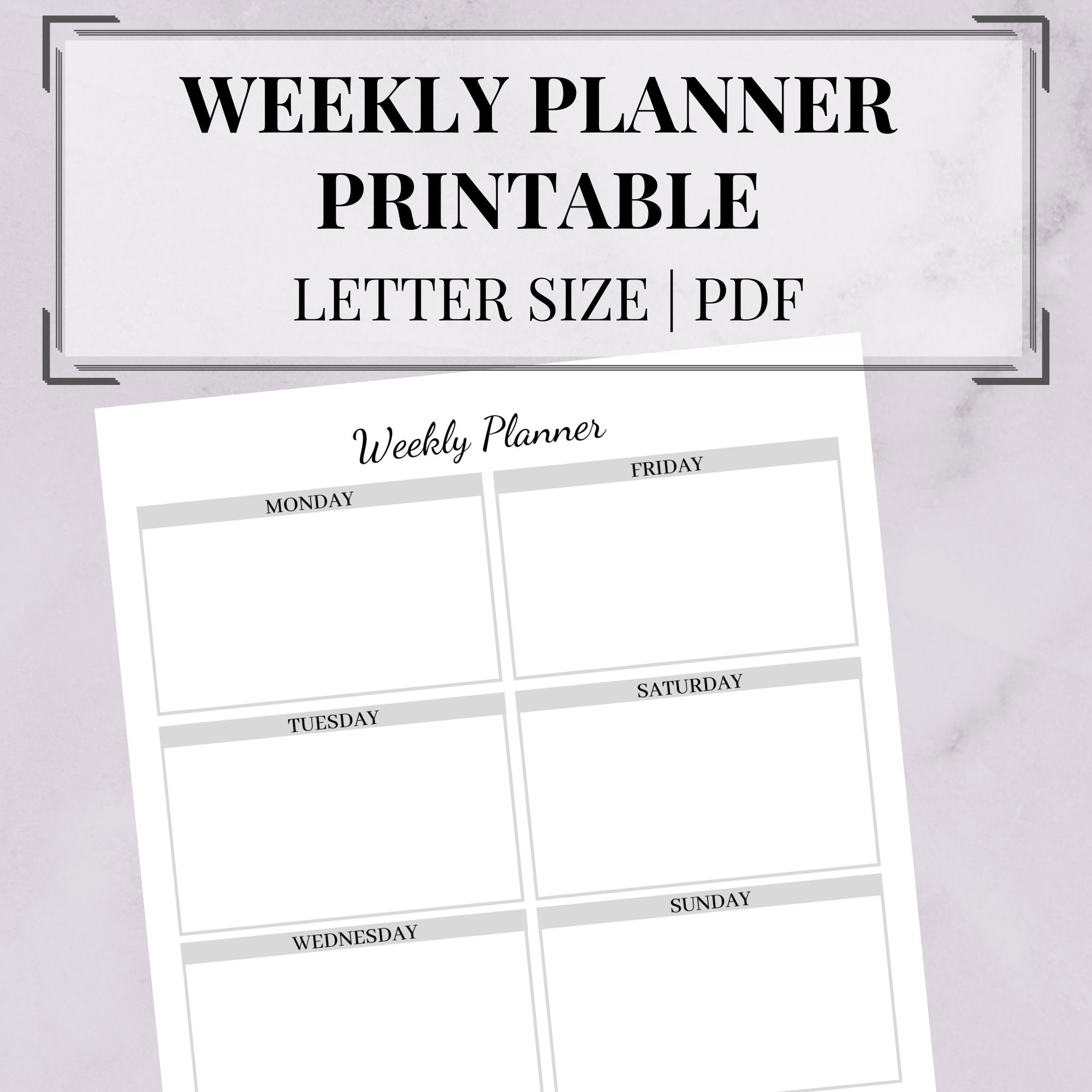Blank Weekly Schedule Printable Weekly Calendar Blank Weekly Calendar ...