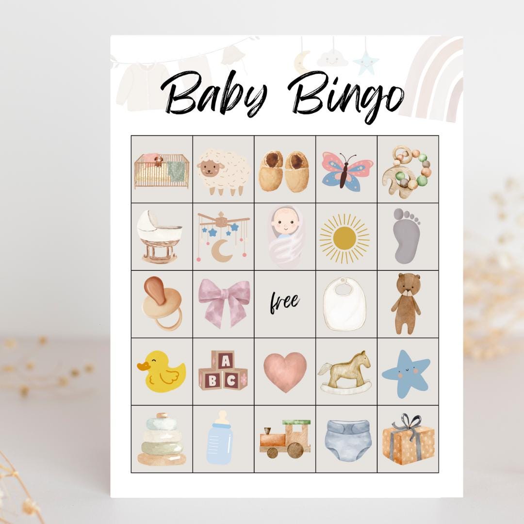 Baby Shower Games Bingo Sprinkle Baby Shower Ideas, Baby Shower Bingo ...
