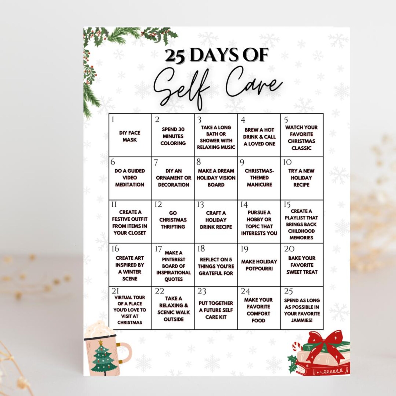 Self Care Advent Calendar 2025 | Mental Health Advent Calendar, Self ...