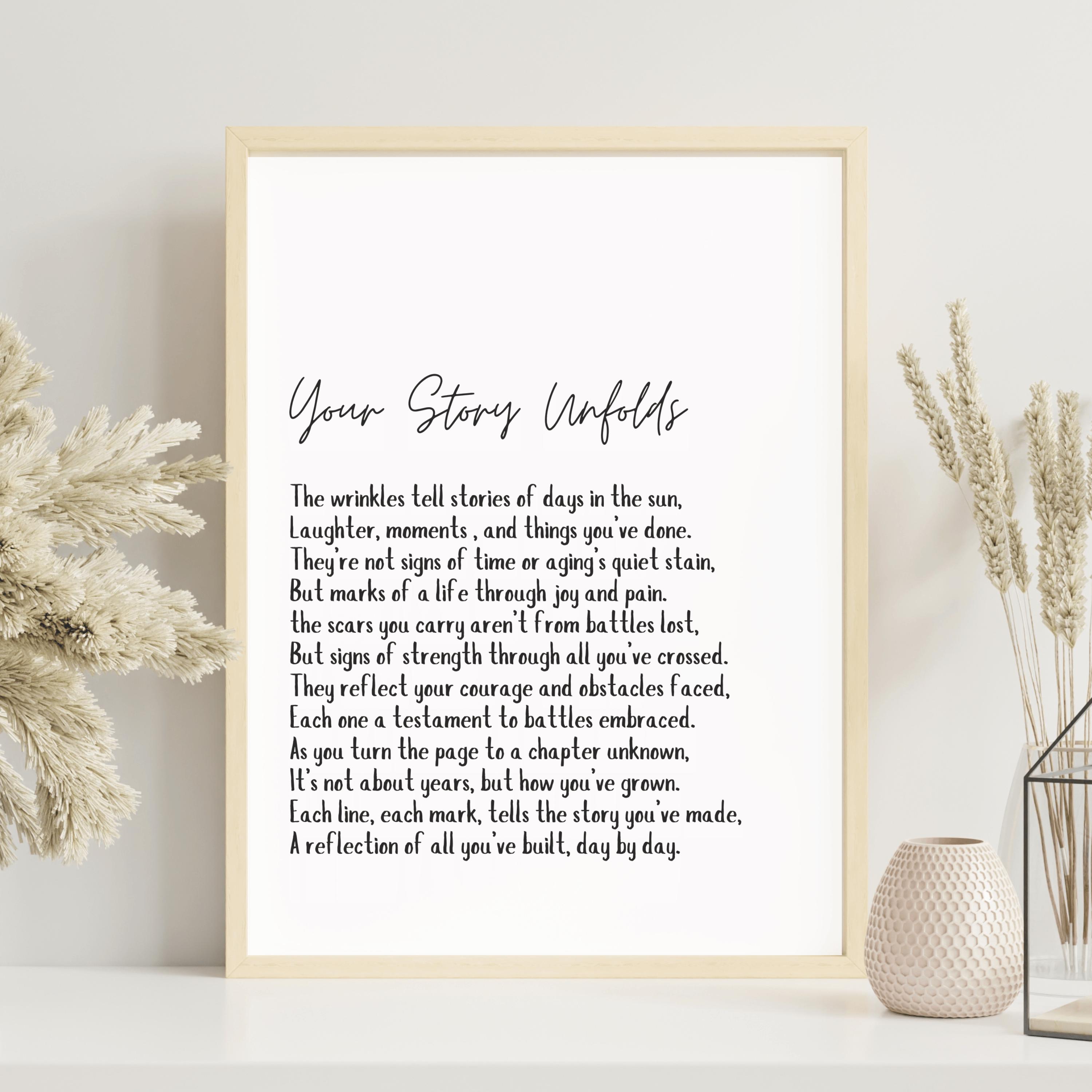 Your Story Birthday Poem | Printable DIY Gift for 30th 35th 40th 45th ...