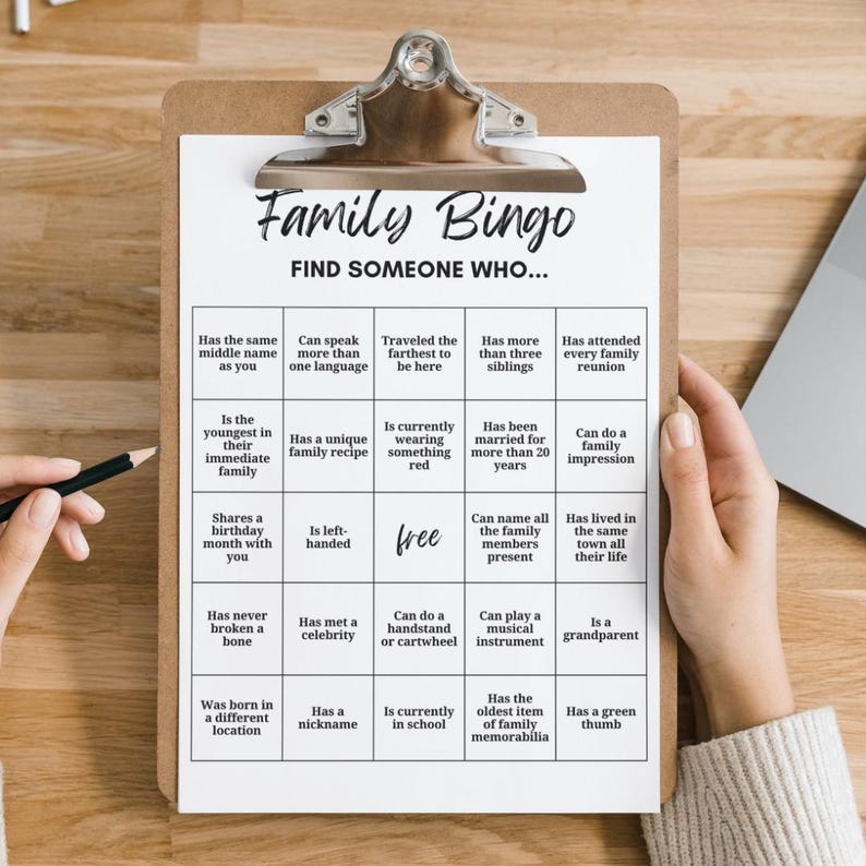 Printable Family Reunion Bingo Family Reunion Games Printable, Find the ...