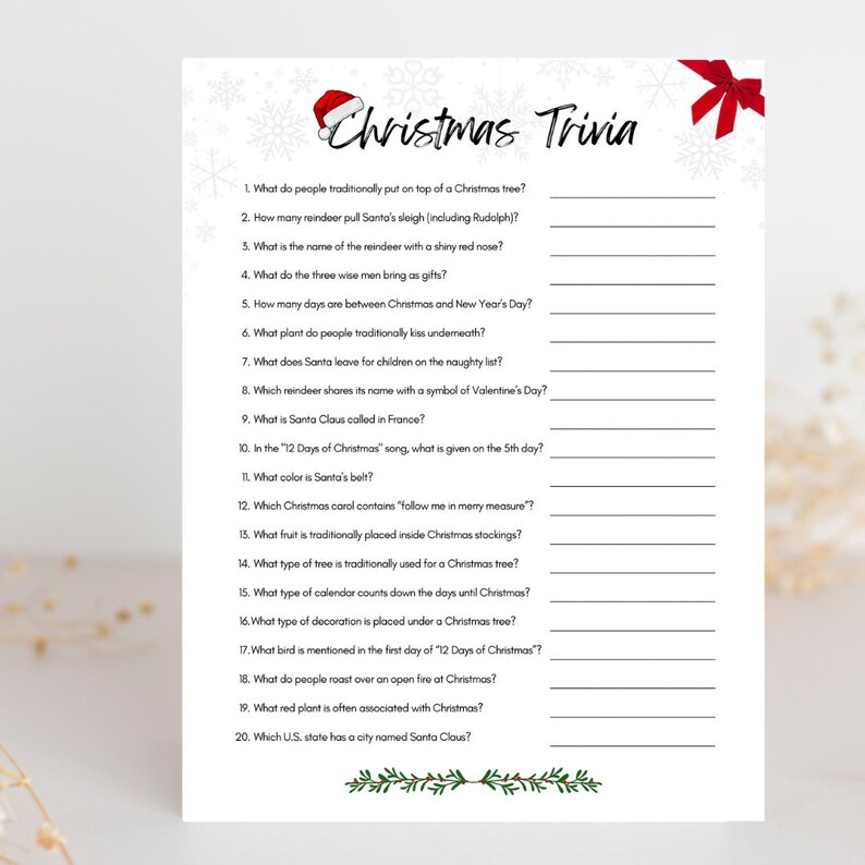 Christmas Trivia Game Printable | Xmas Family Games, Christmas Song ...